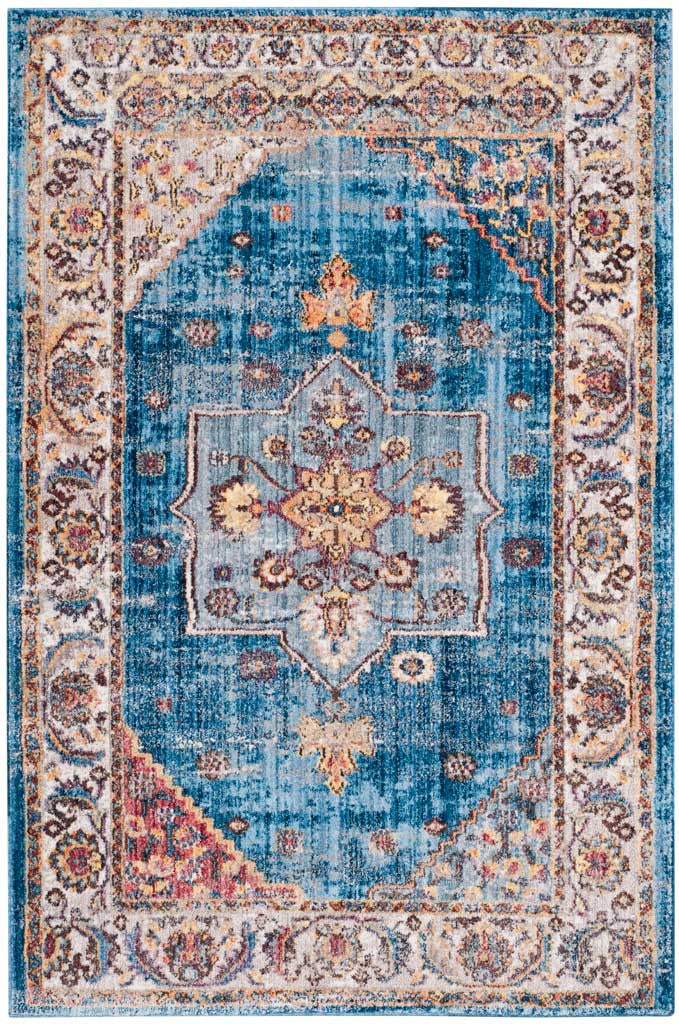 Bristol Blue/Ivory Area Rug - Froy.com
