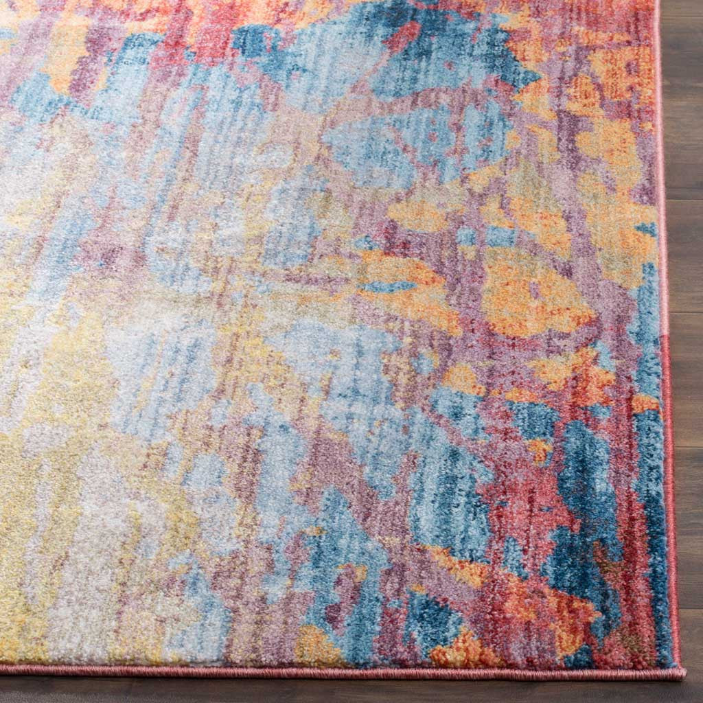 Bristol Blue/Rust Area Rug - Froy.com