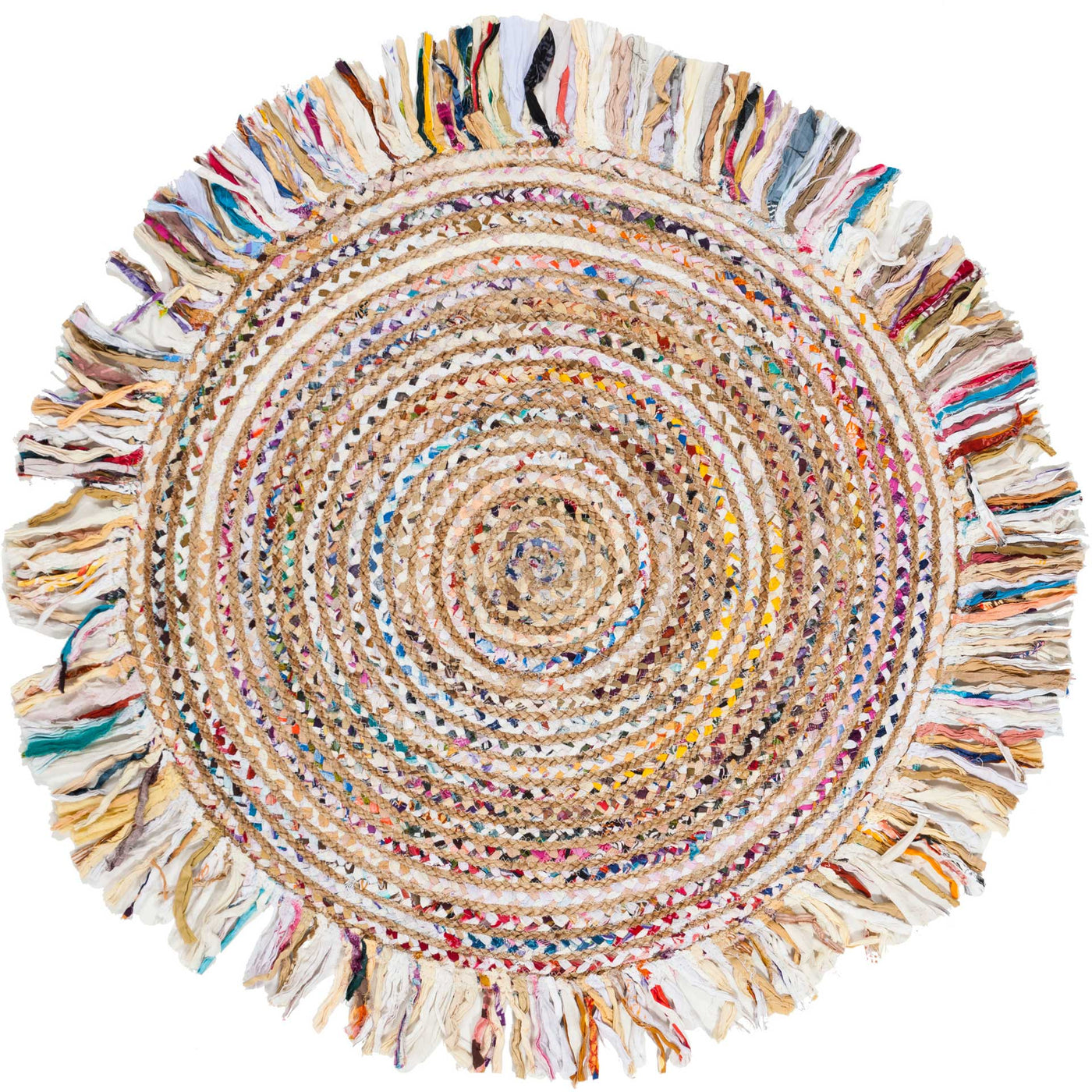 Cape Cod Ivory/Multi Round Rug - Froy.com