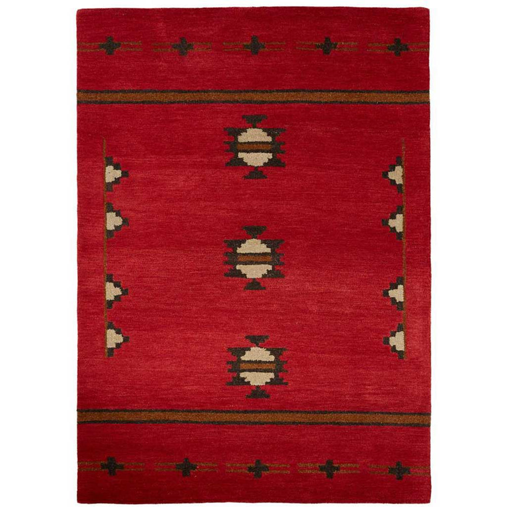 Cabin Fir Red/Gray Area Rug - Froy.com