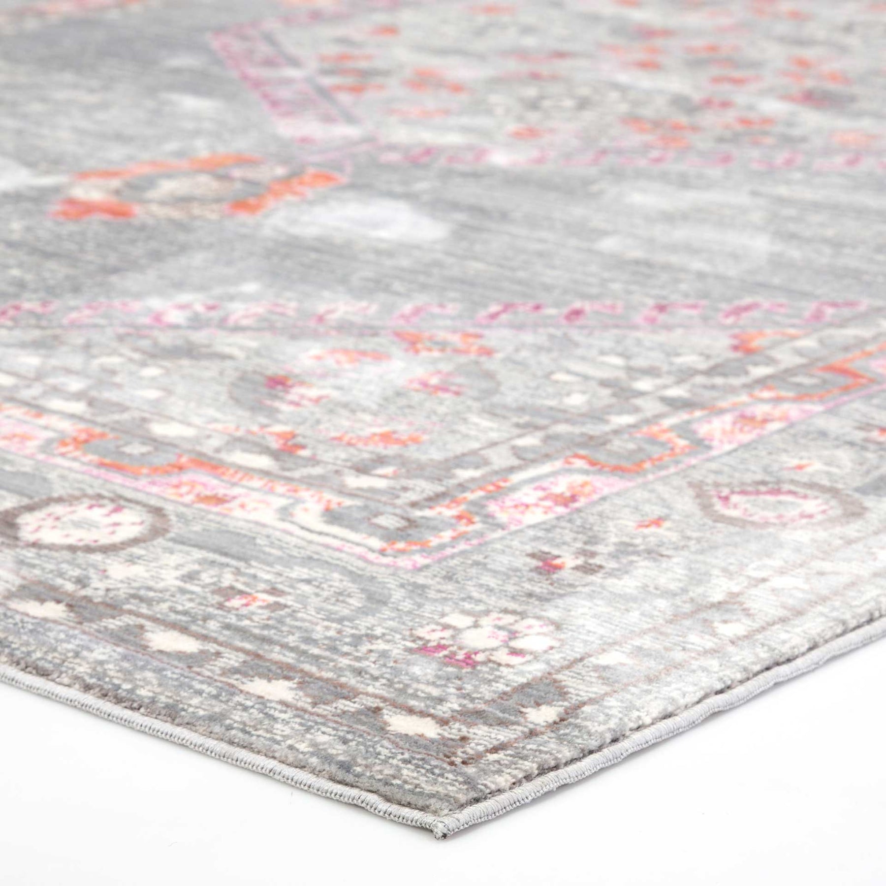Ceres Eris Gray/Pink Area Rug - Froy.com