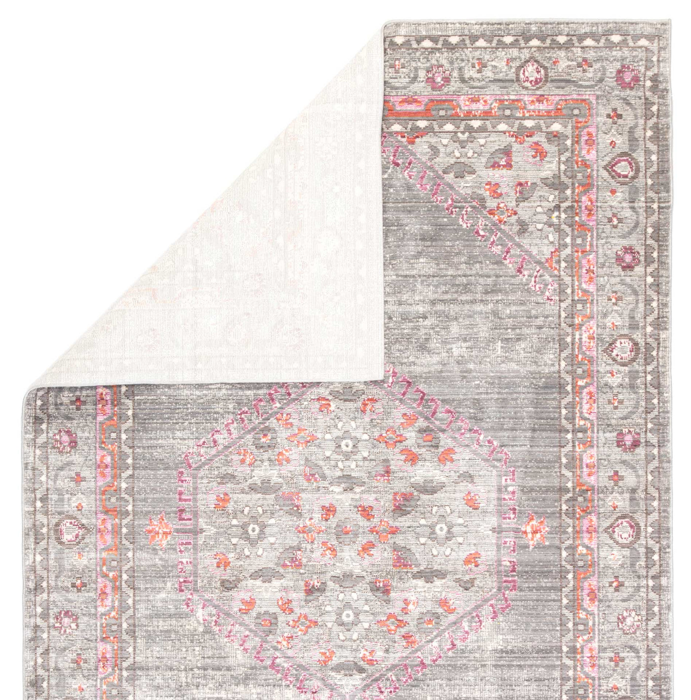 Ceres Eris Gray/Pink Area Rug - Froy.com
