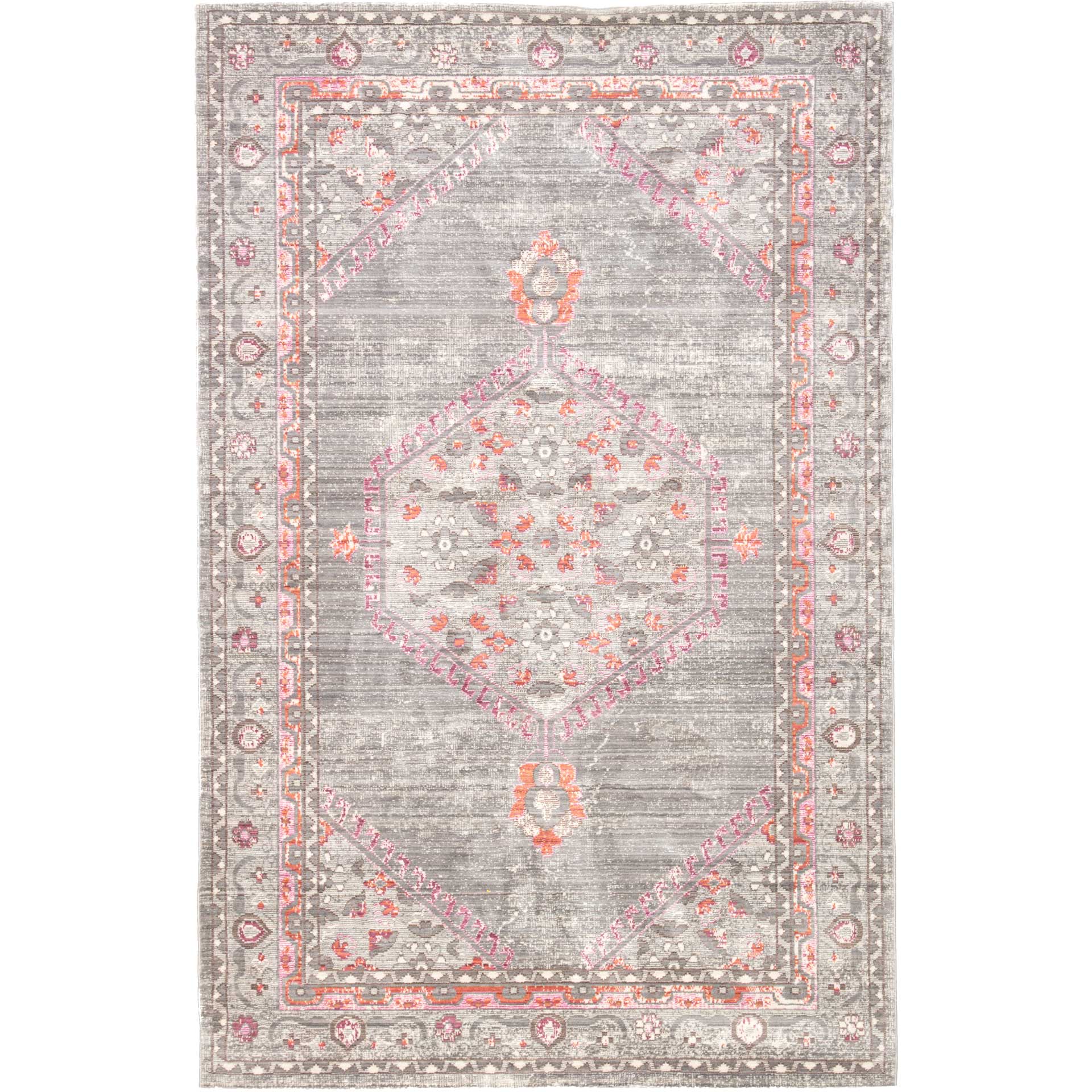 Ceres Eris Gray/Pink Area Rug - Froy.com