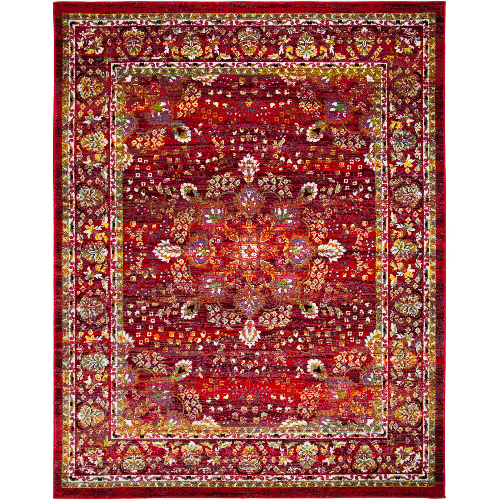 Cherokee Red/Red Area Rug - Froy.com