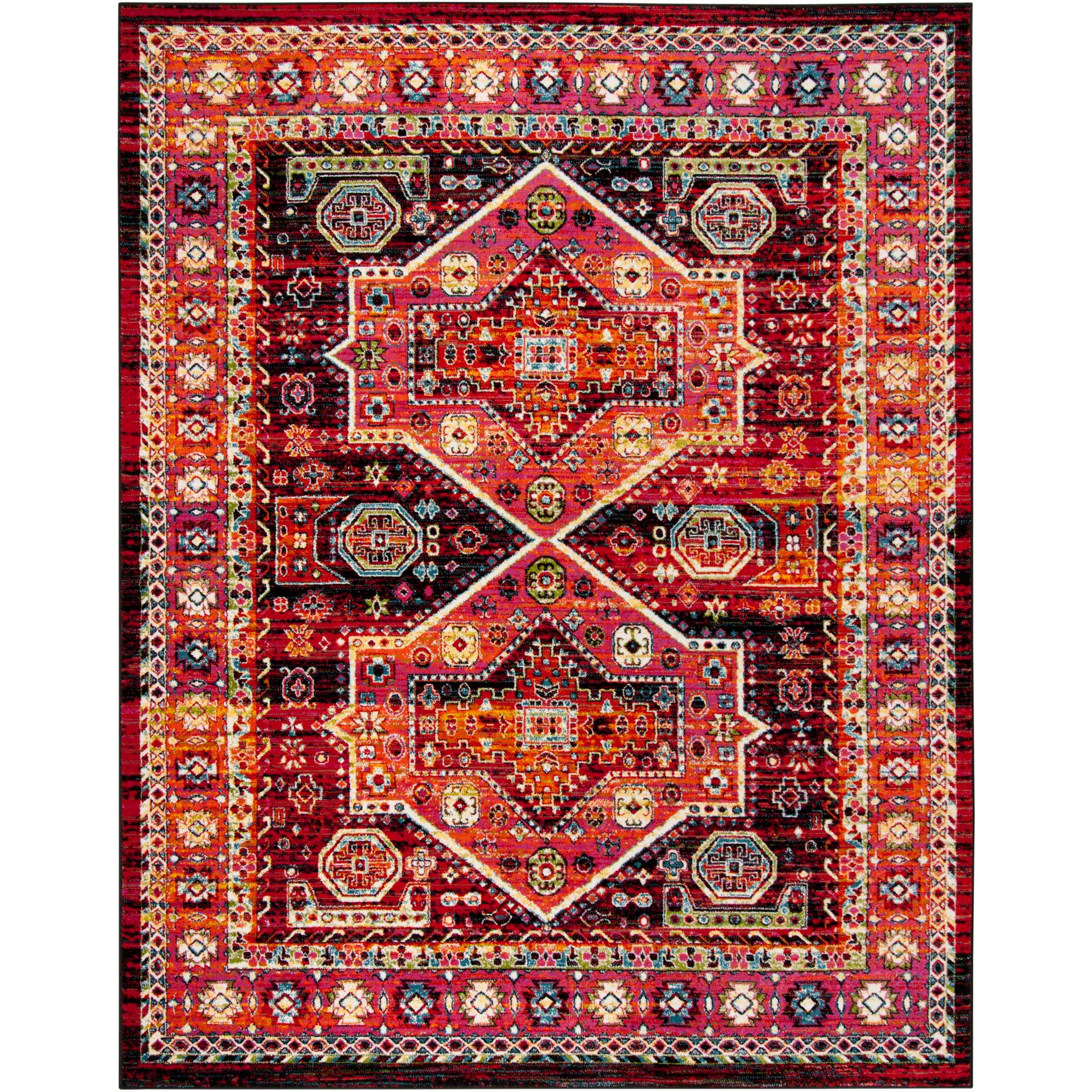 Cherokee Black/Orange Area Rug - Froy.com
