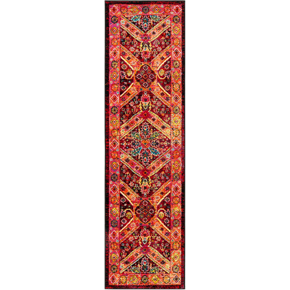 Cherokee Black/Light Orange Runner Rug - Froy.com
