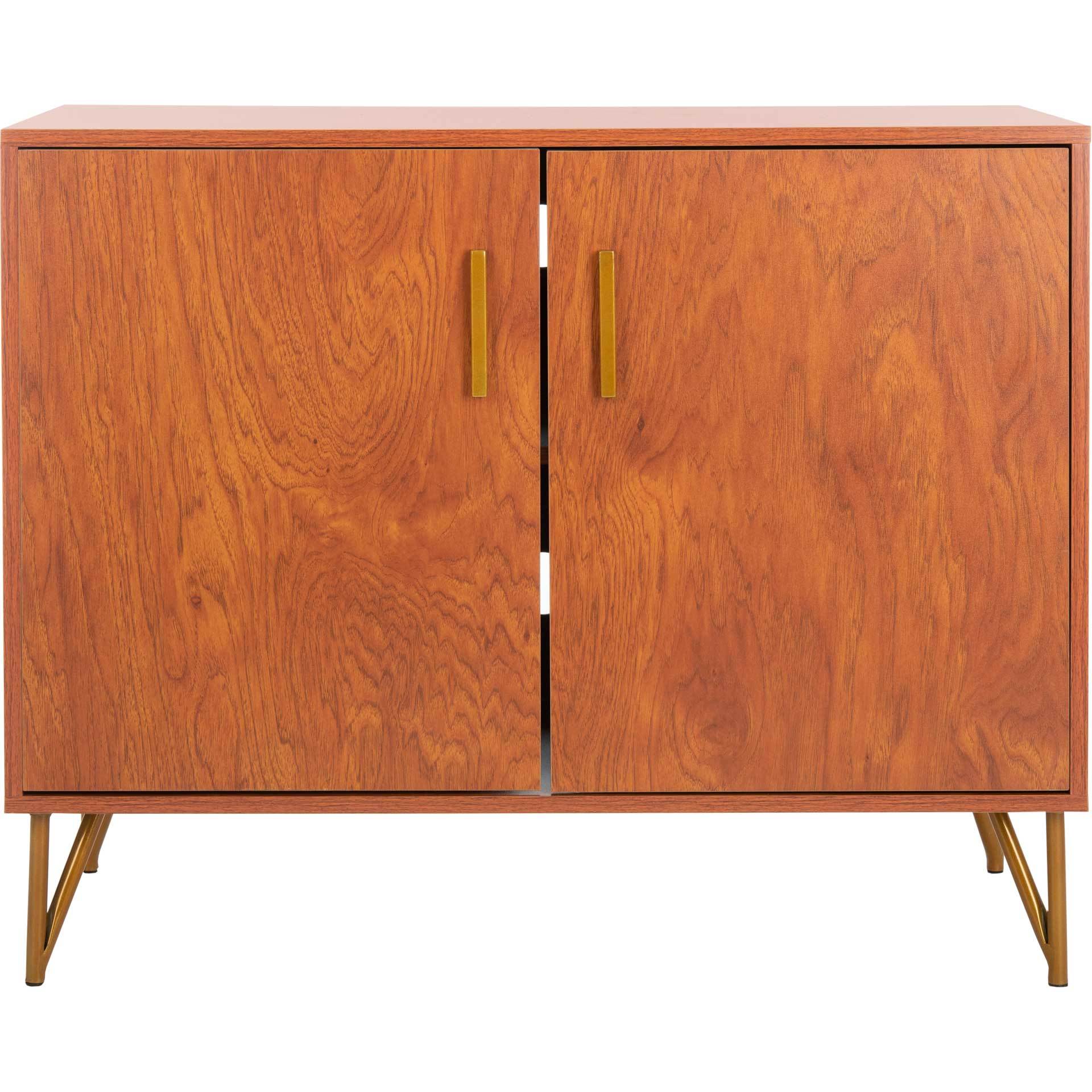 Pierce 2 Door Modular TV Unit Natural/Gold - Froy.com