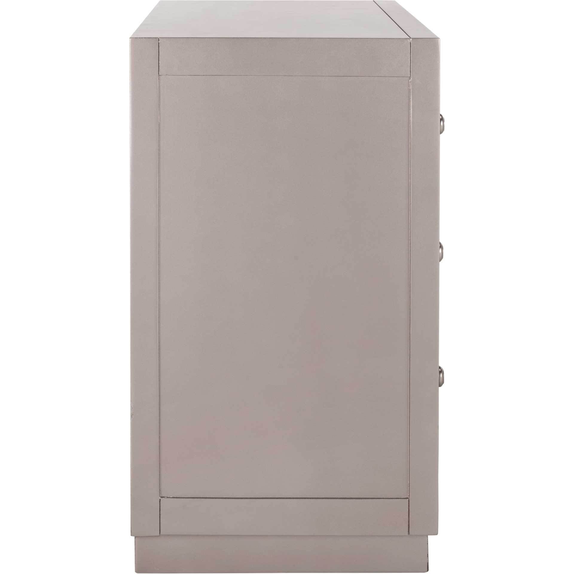 Sid 3 Drawer Chest Champagne/Nickel/Mirror - Froy.com