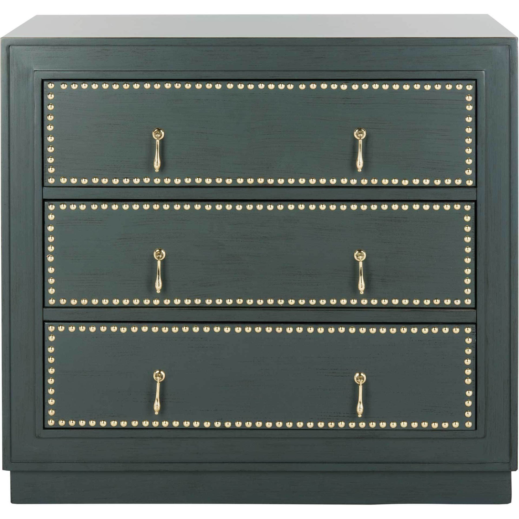 Lawson 3 Drawer Chest Steel Teal/Gold - Froy.com