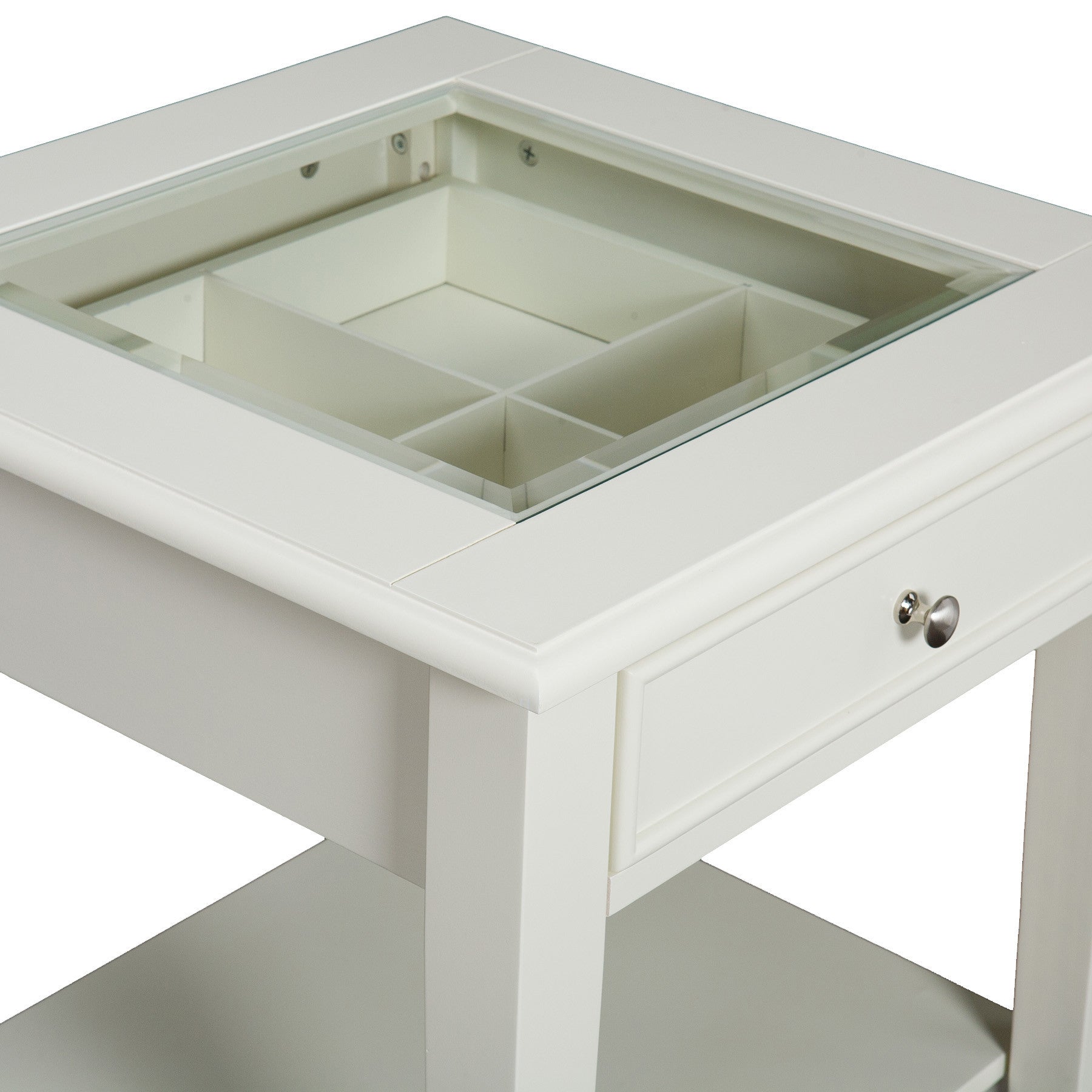 Pastoral End Table Off-White - Froy.com