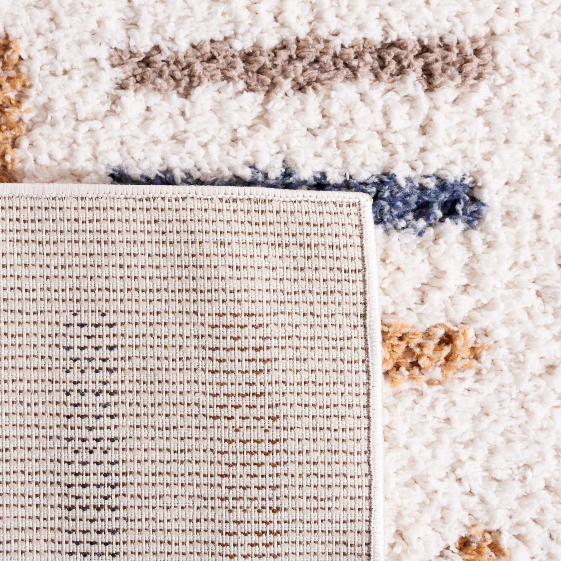 Calico Shag 112 Area Rug Ivory/Gold - Froy.com