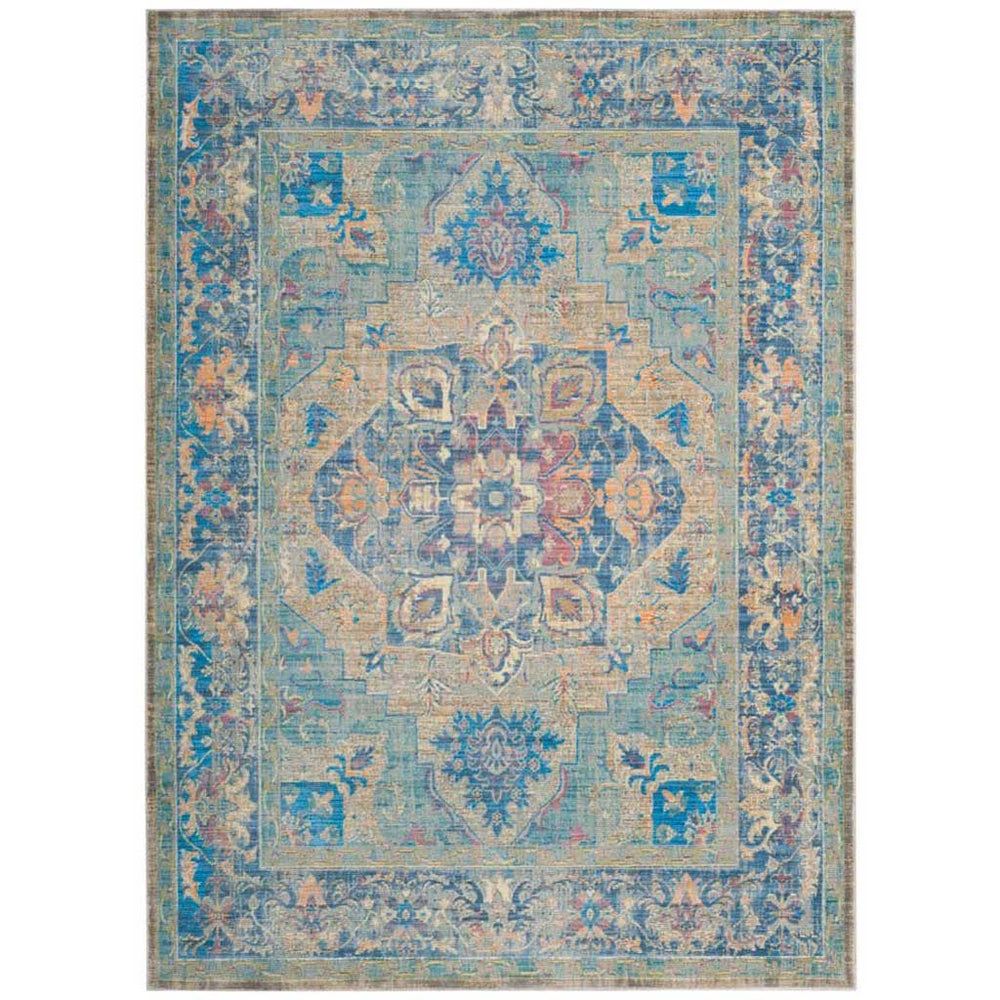 Claremont Blue/Gold Area Rug - Froy.com