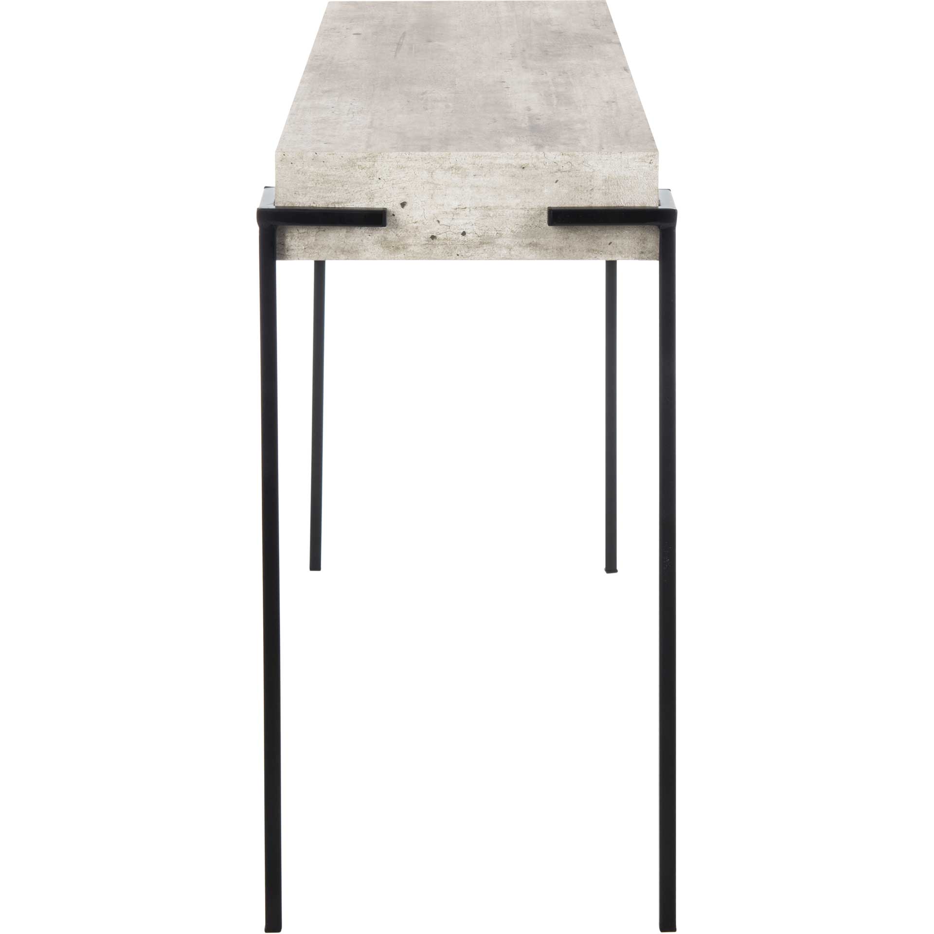 Elliot Rectangle Console Table Light Gray/Black - Froy.com