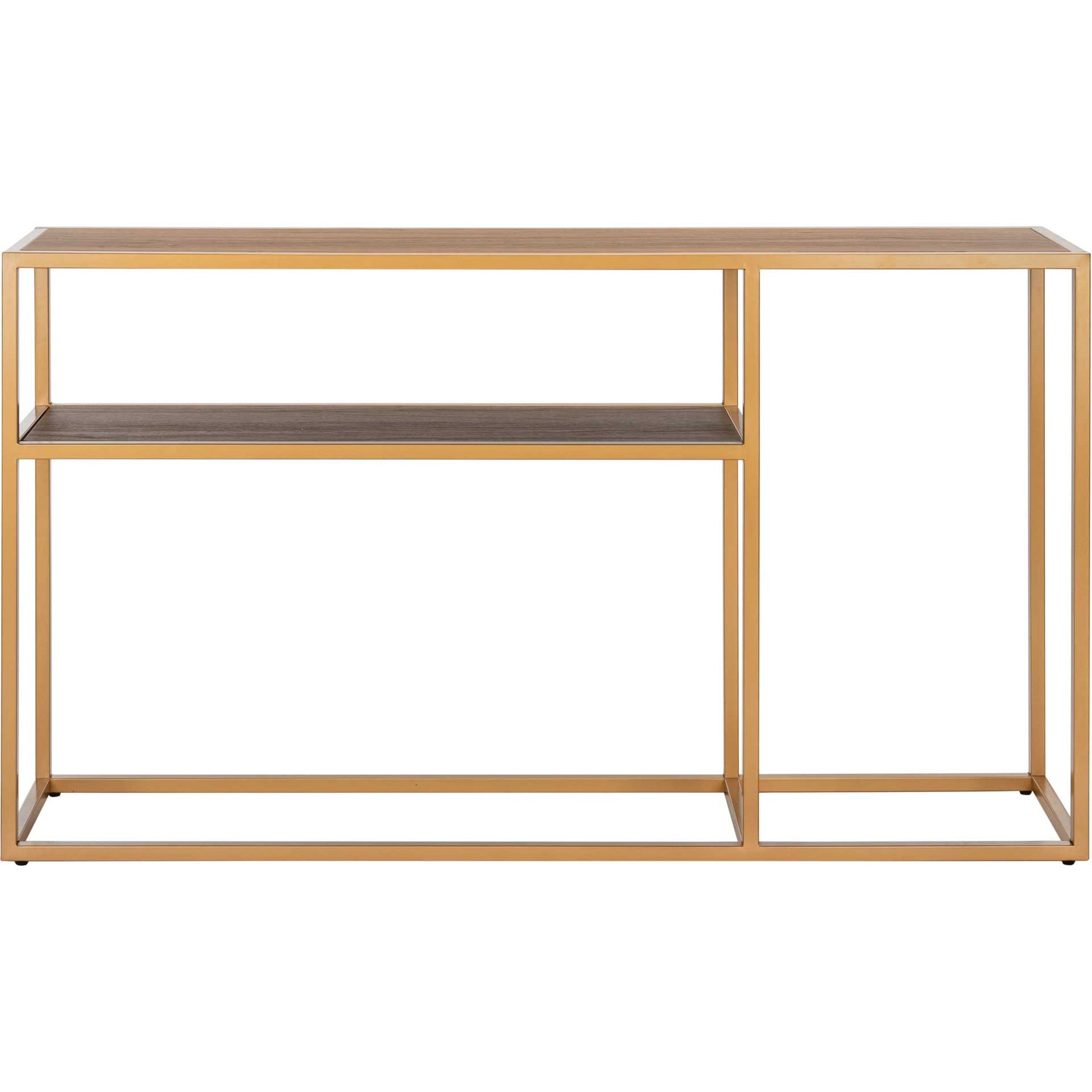 Octavia Console Table Walnut/Gold - Froy.com