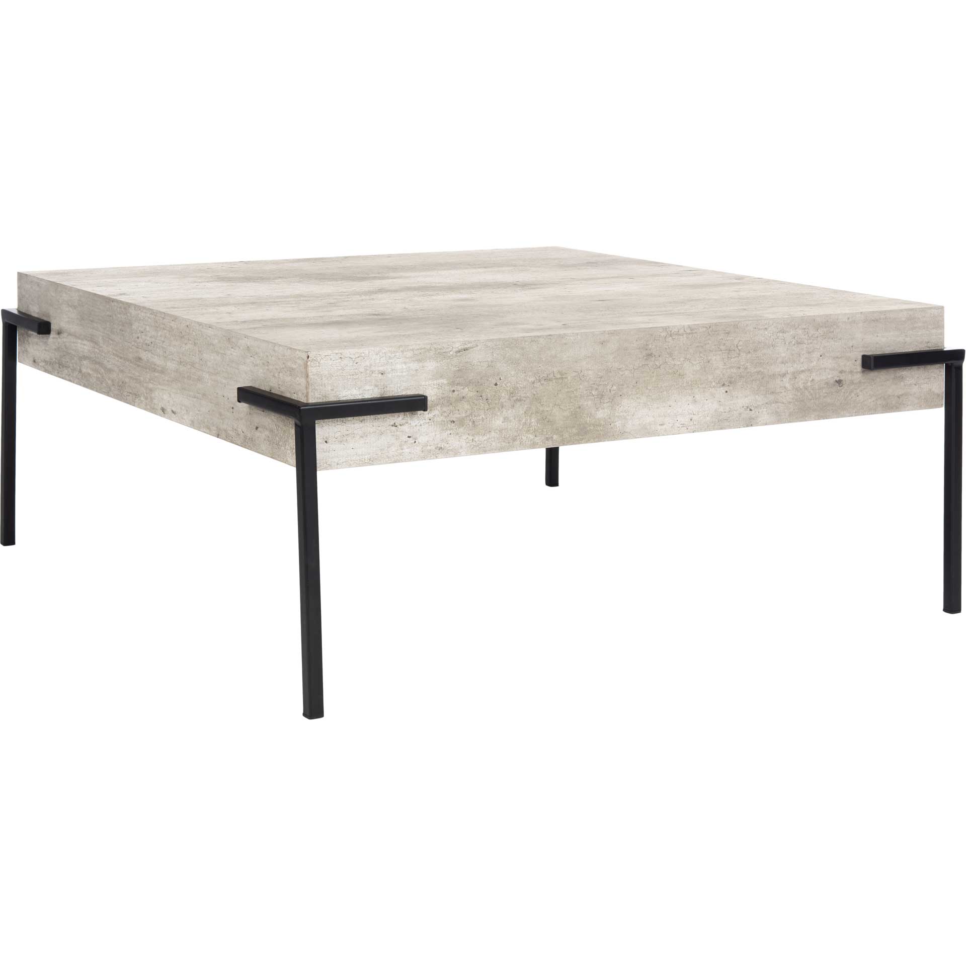 Elliot Square Coffee Table Light Gray/Black - Froy.com