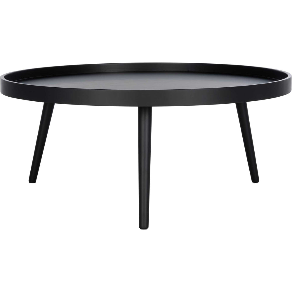 Freya Round Tray Top Coffee Table Black - Froy.com