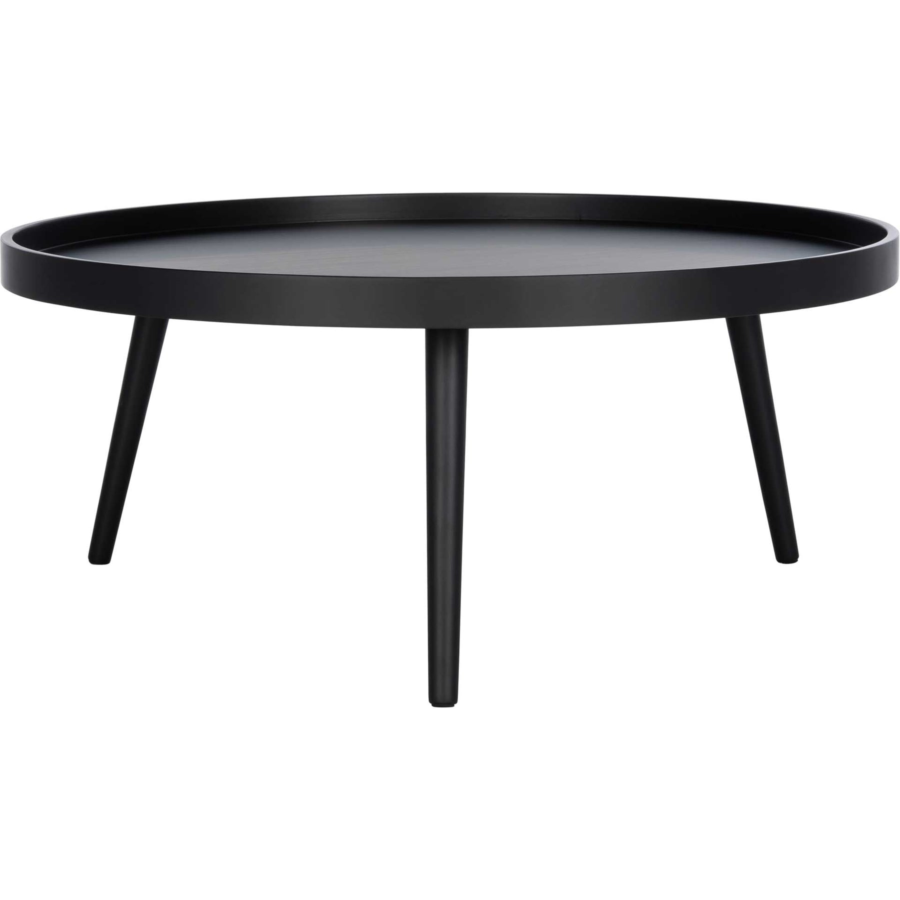 Freya Round Tray Top Coffee Table Black - Froy.com