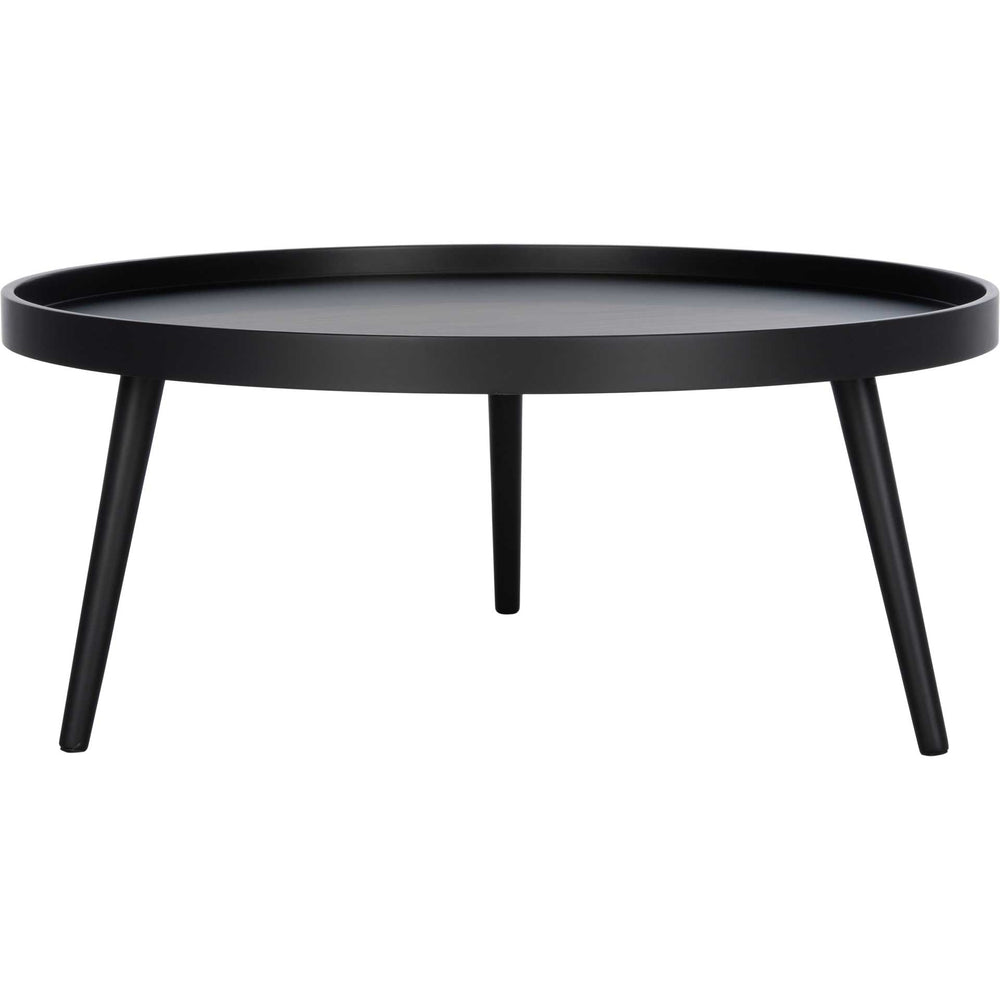 Freya Round Tray Top Coffee Table Black - Froy.com