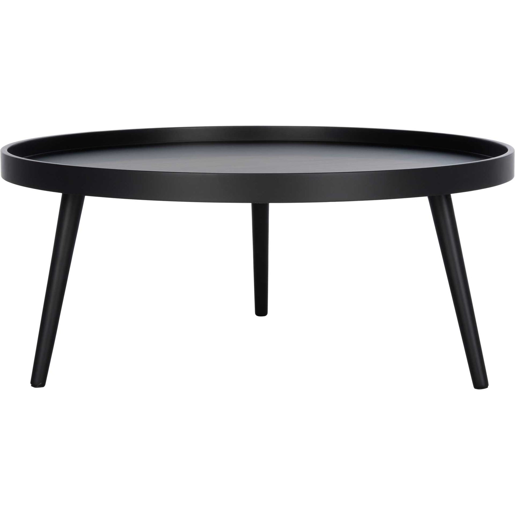 Freya Round Tray Top Coffee Table Black - Froy.com