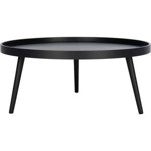 Freya Round Tray Top Coffee Table Black - Froy.com