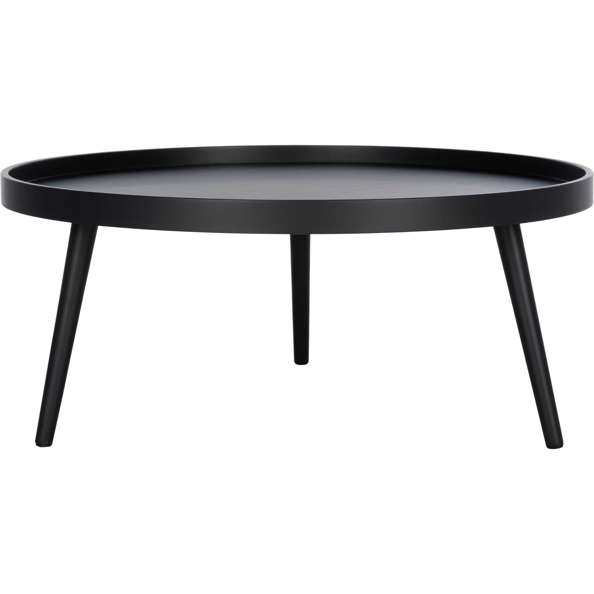 Freya Round Tray Top Coffee Table Black - Froy.com