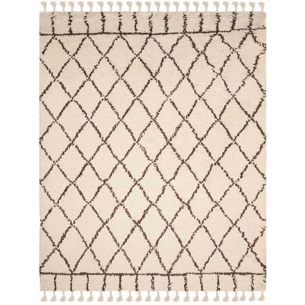 Casablanca Diamond Ivory/Brown Area Rug - Froy.com