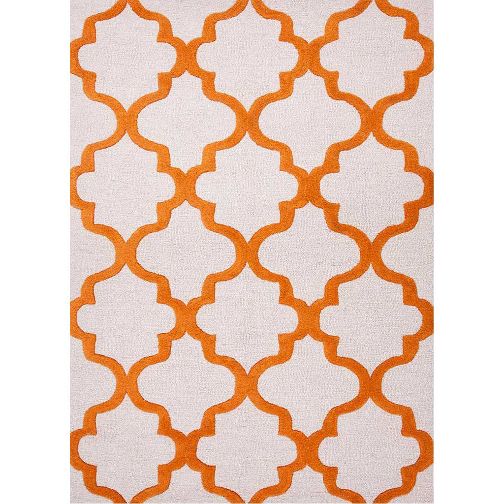 City Miami White/Sun Orange Area Rug - Froy.com