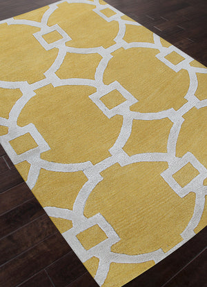 City Regency Bright Yellow/White Area Rug - Froy.com