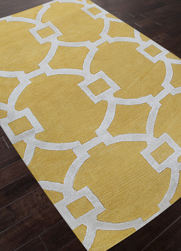 City Regency Bright Yellow/White Area Rug - Froy.com