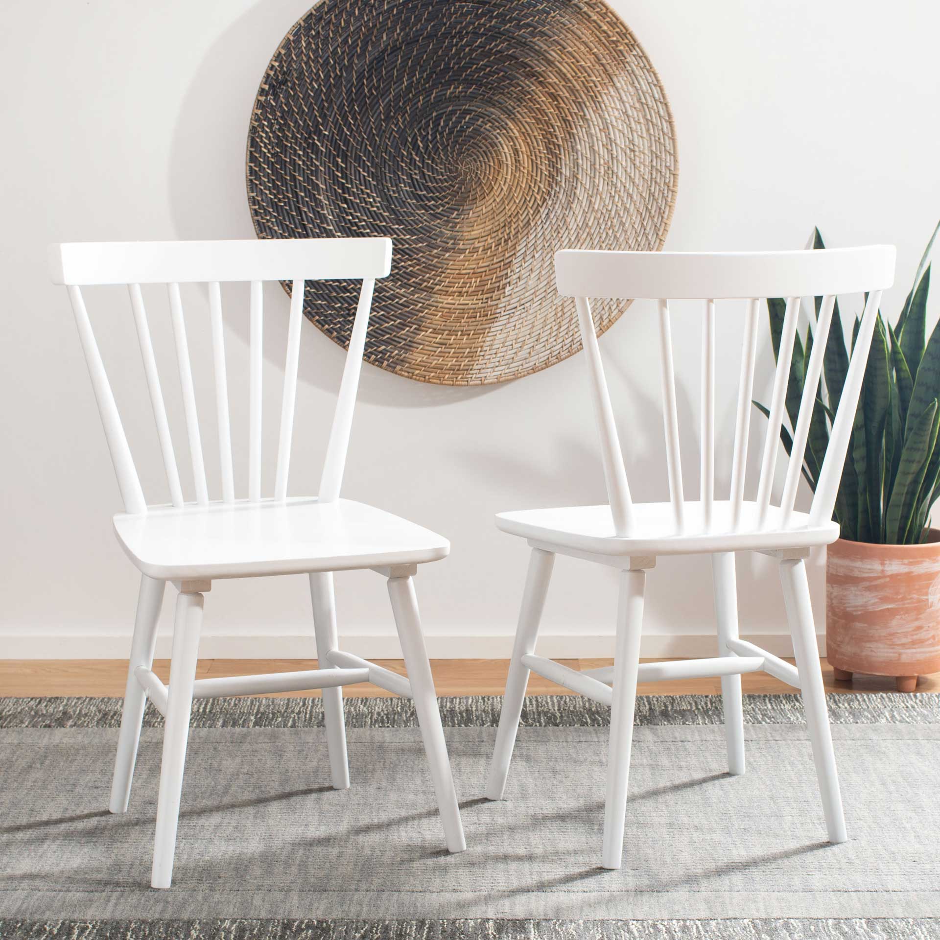Wilder Spindle Back Dining Chair White (Set of 2) - Froy.com