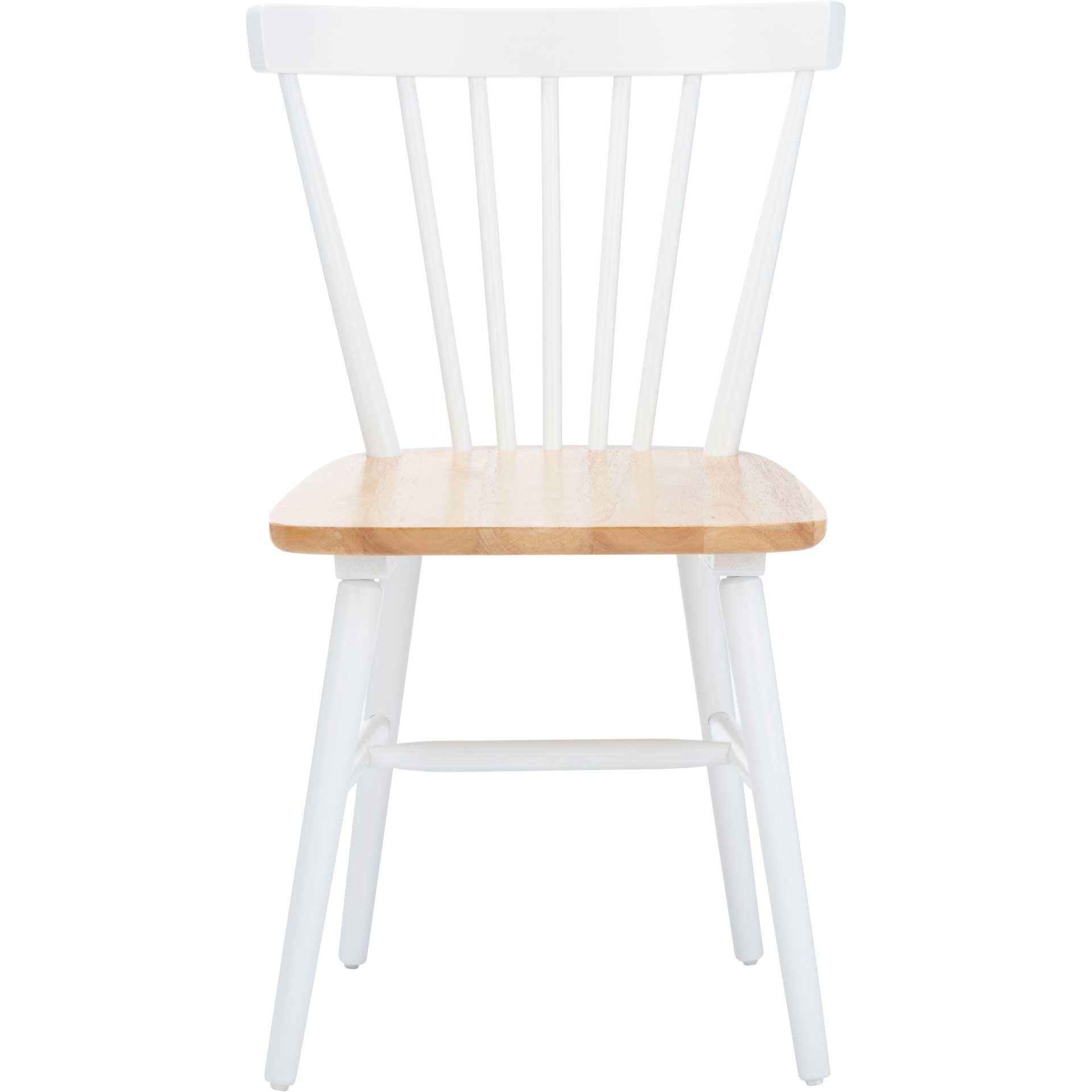 Wilder Spindle Back Dining Chair White/Natural (Set of 2) - Froy.com