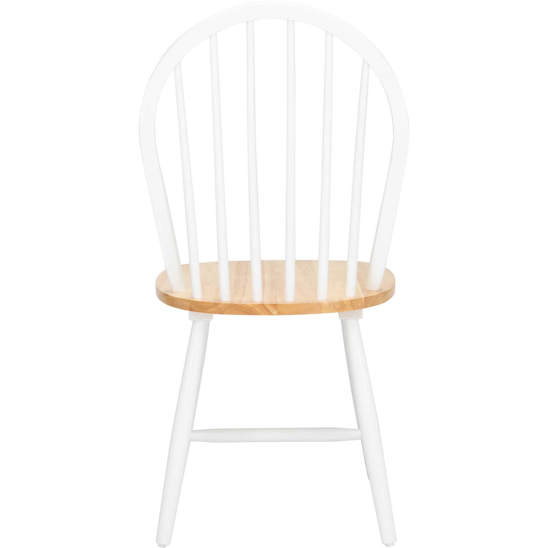 Calista Spindle Back Chair White/Natural (Set of 2) - Froy.com