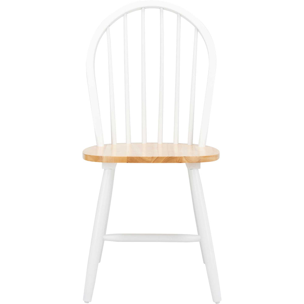 Calista Spindle Back Chair White/Natural (Set of 2) - Froy.com