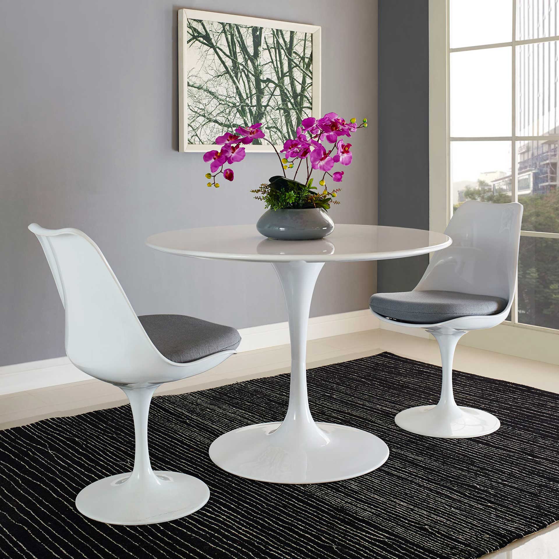 Lore Round Dining Table White - Froy.com