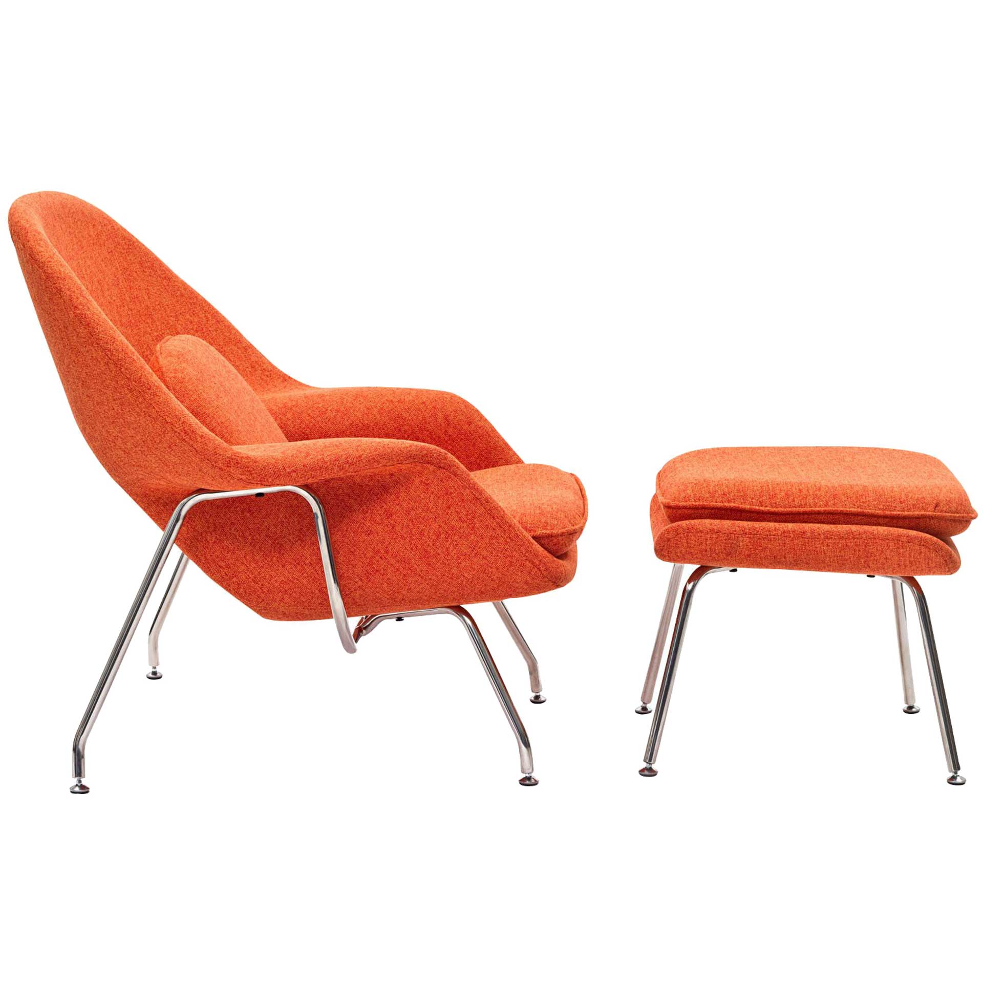 Wander Lounge Chair Orange Tweed - Froy.com