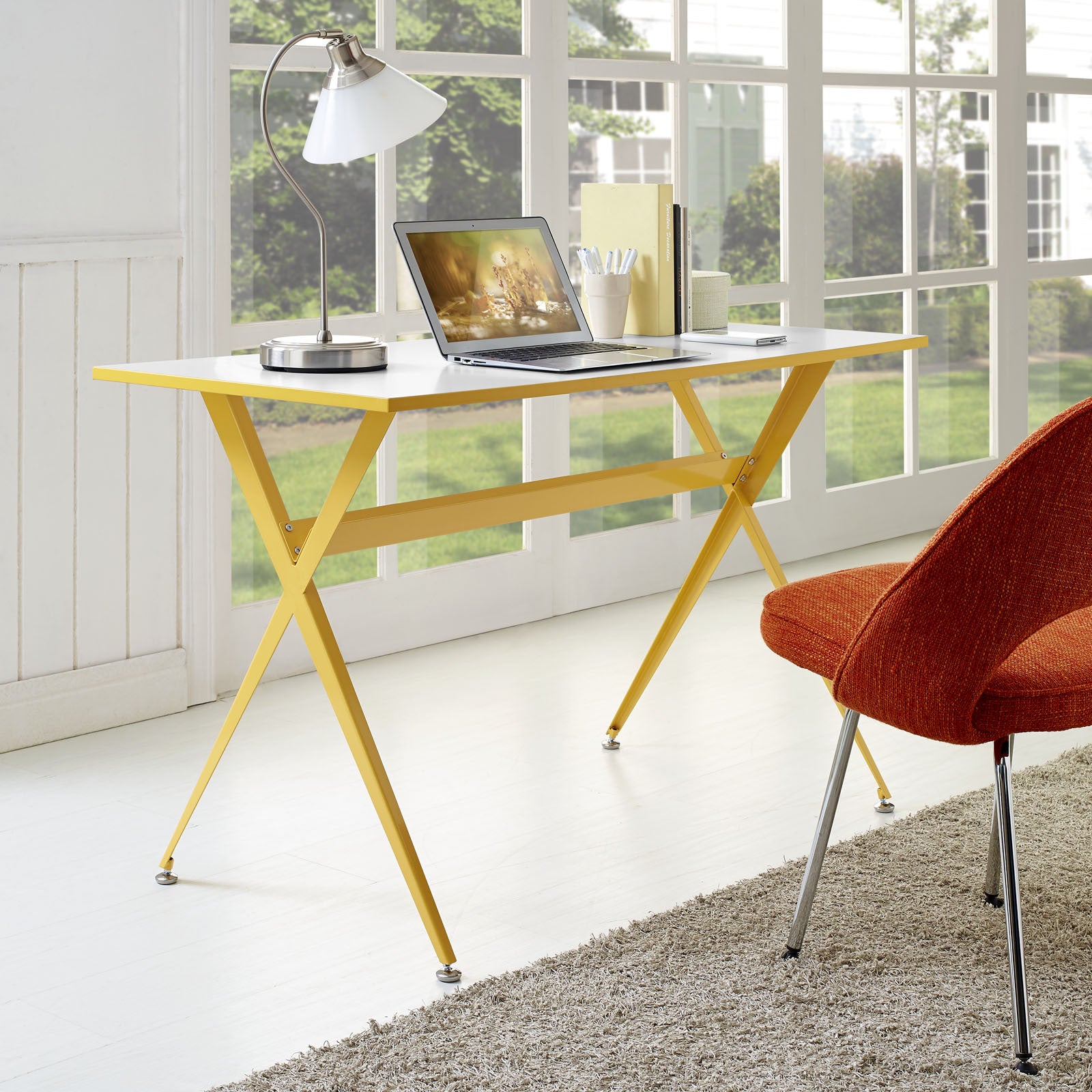 Exa Desk Yellow - Froy.com