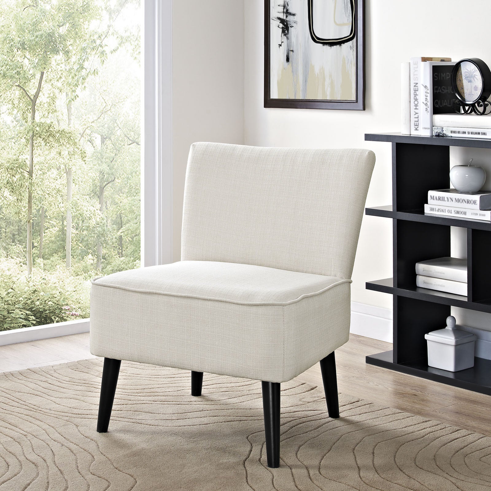 Risa Fabric Side Chair Beige - Froy.com