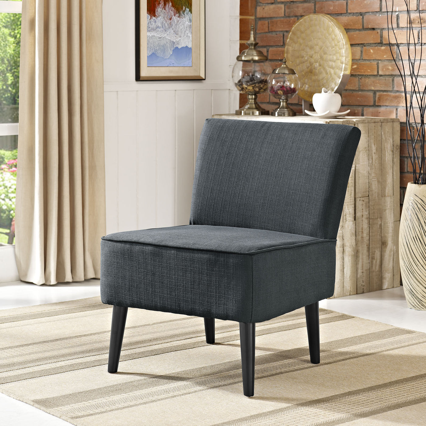 Risa Fabric Side Chair Gray - Froy.com