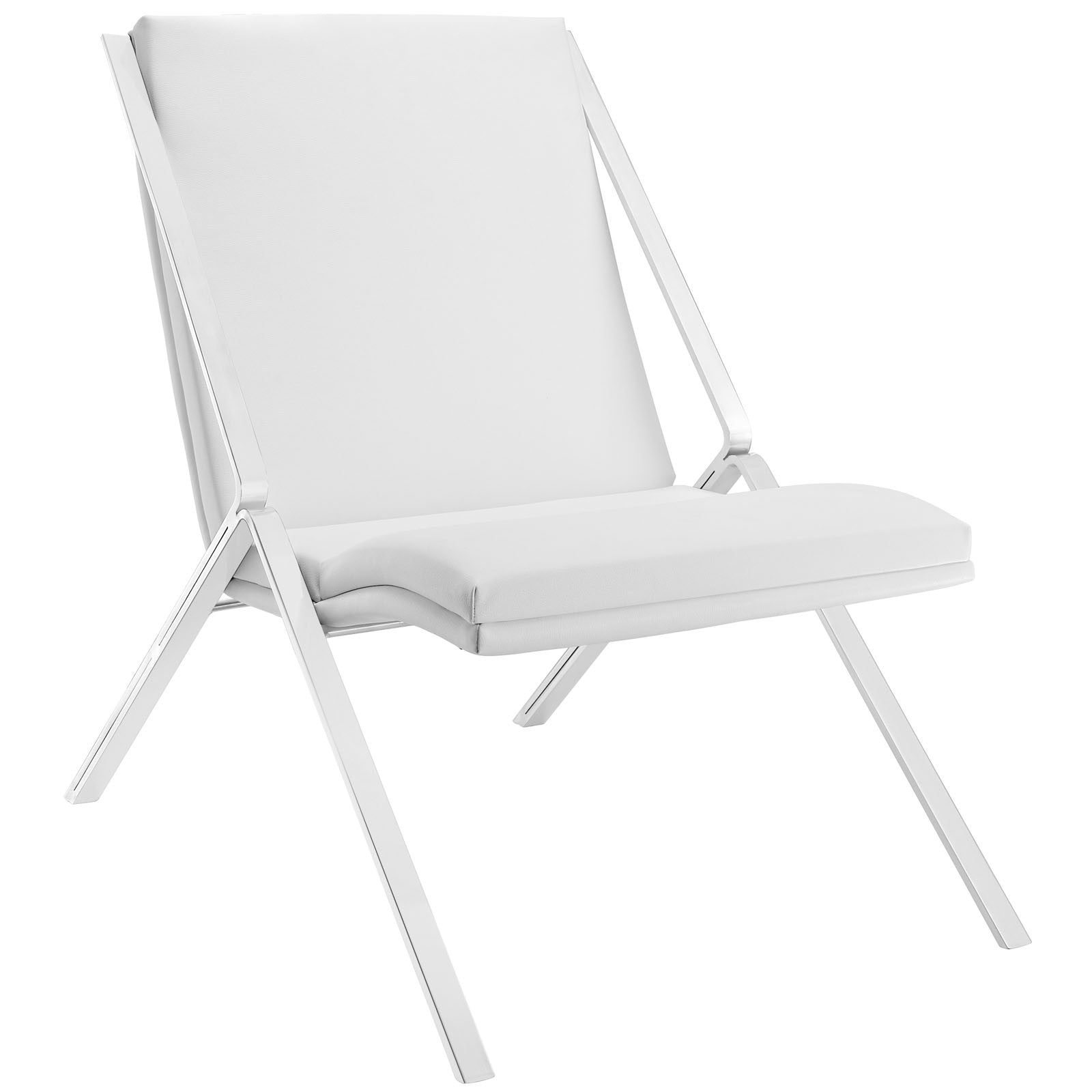 Swain Vinyl Lounge Chair White - Froy.com