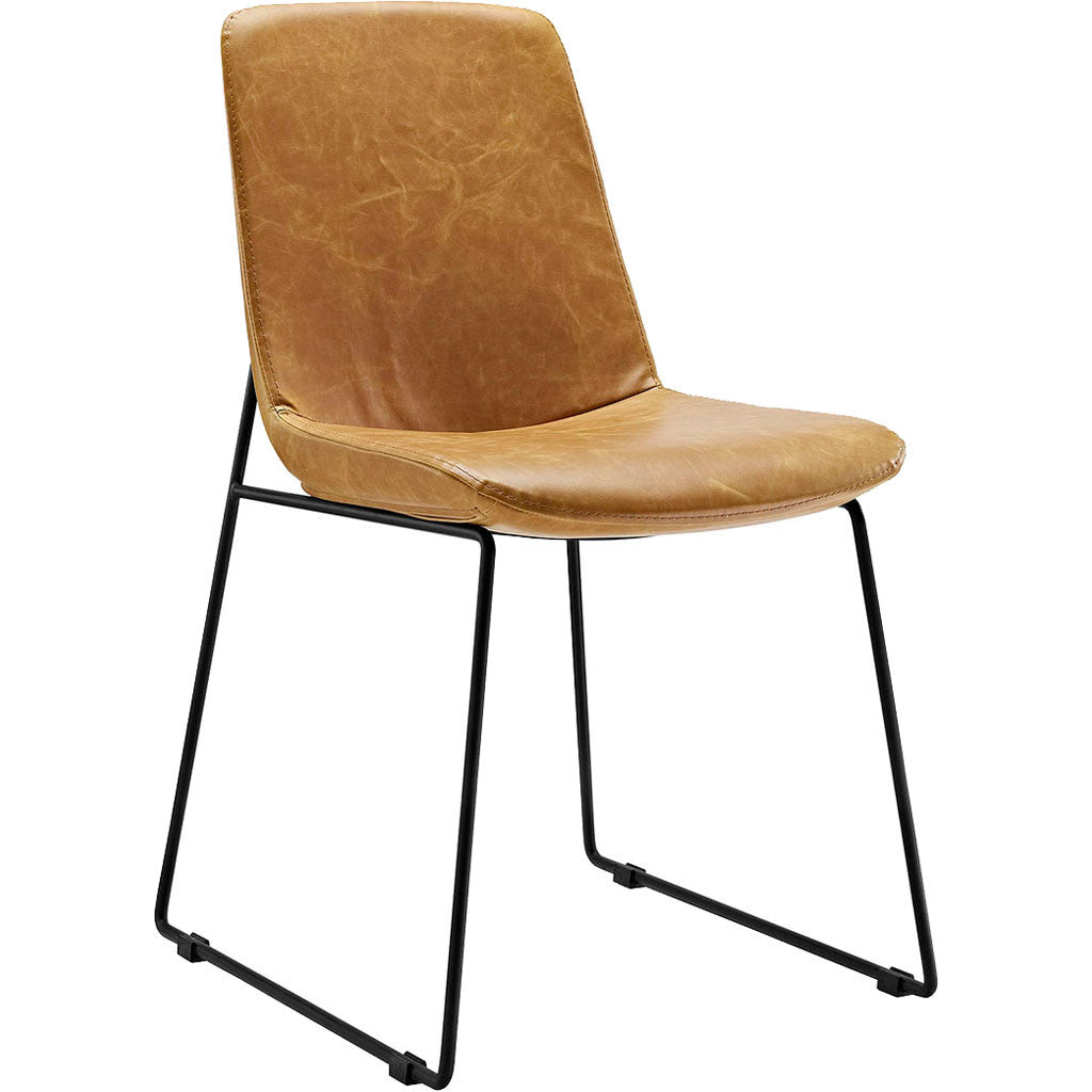 Invitation Dining Vinyl Side Chair Tan - Froy.com
