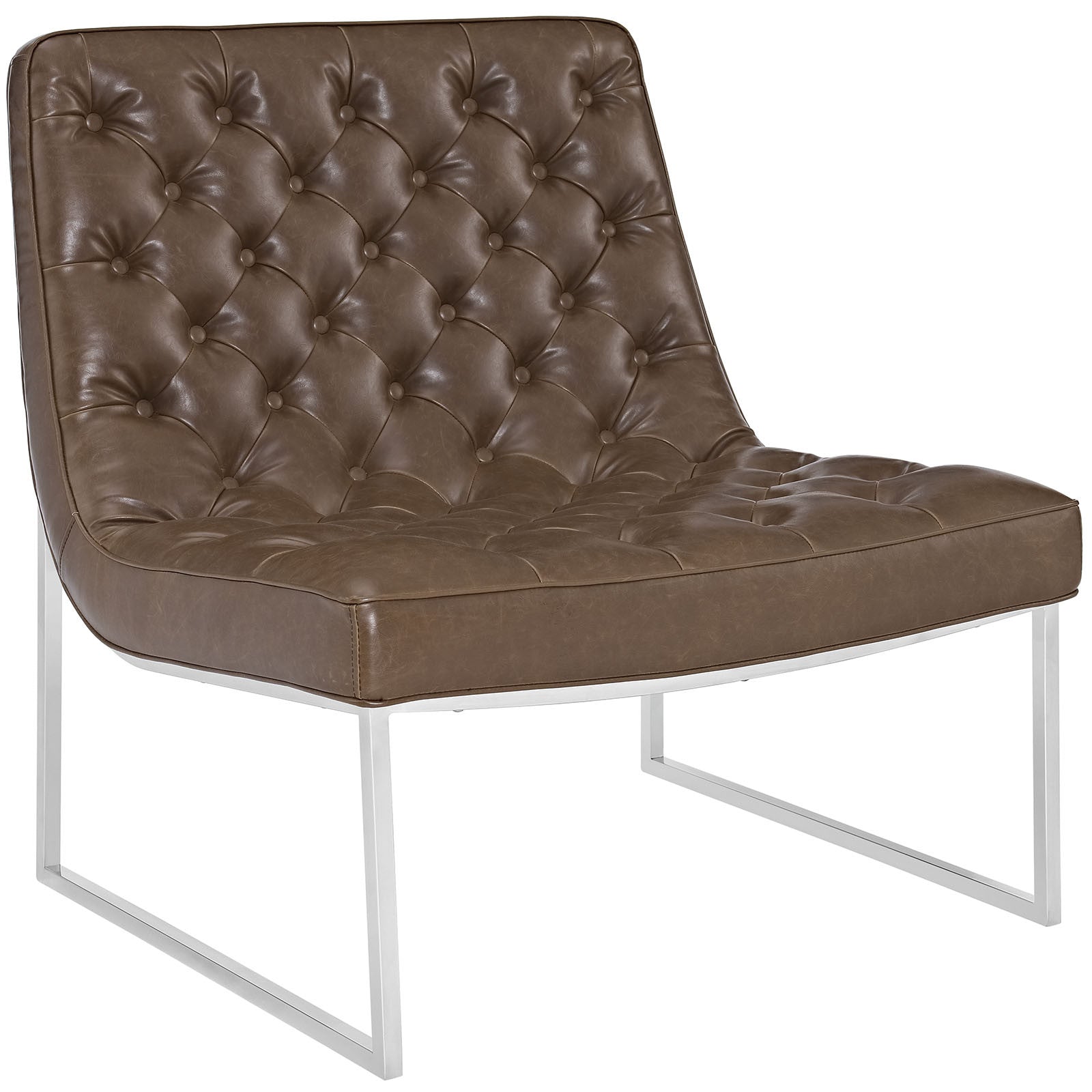 Indiana Memory Foam Lounge Chair Brown - Froy.com