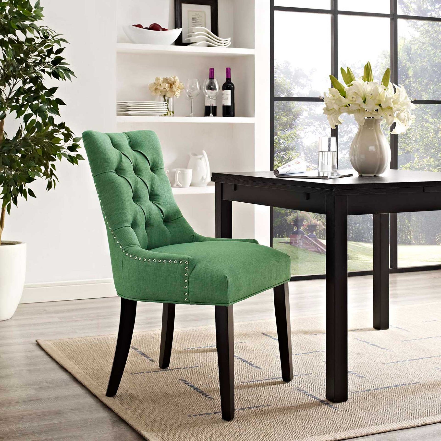 Riley Fabric Dining Chair Kelly Green - Froy.com