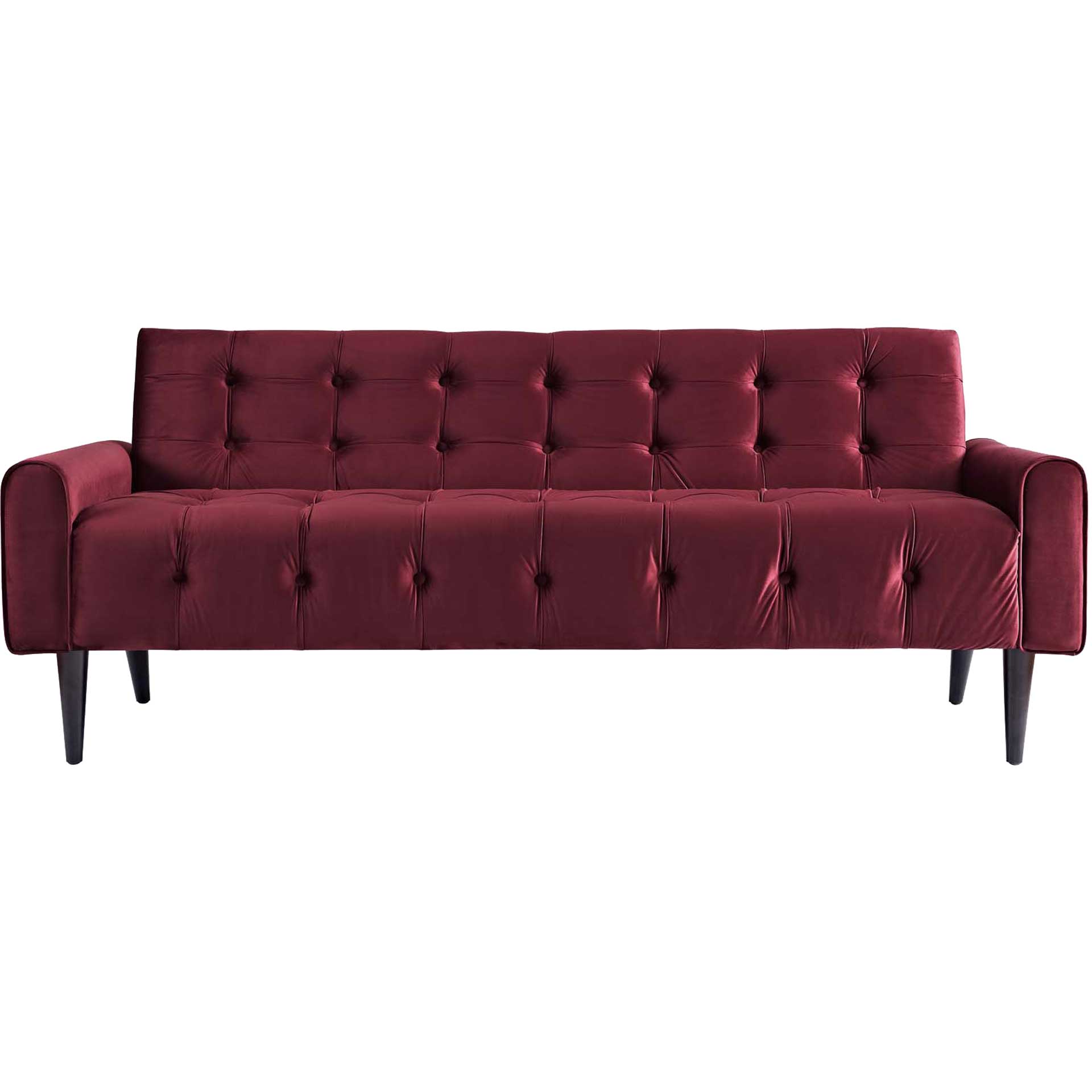 Davis Velvet Sofa Maroon - Froy.com