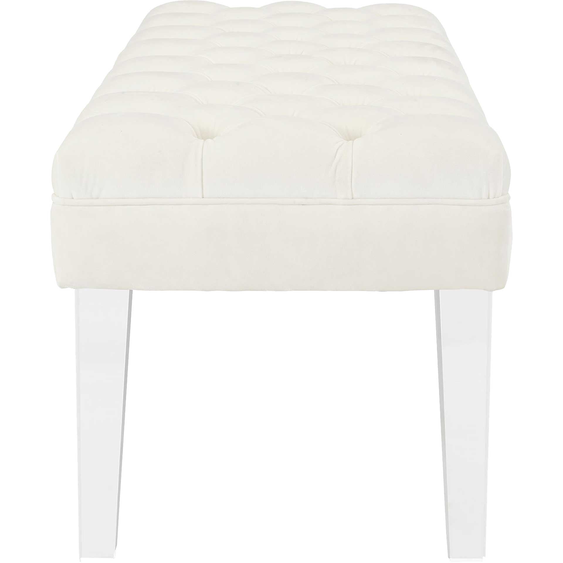 Vienna Velvet Bench Ivory - Froy.com
