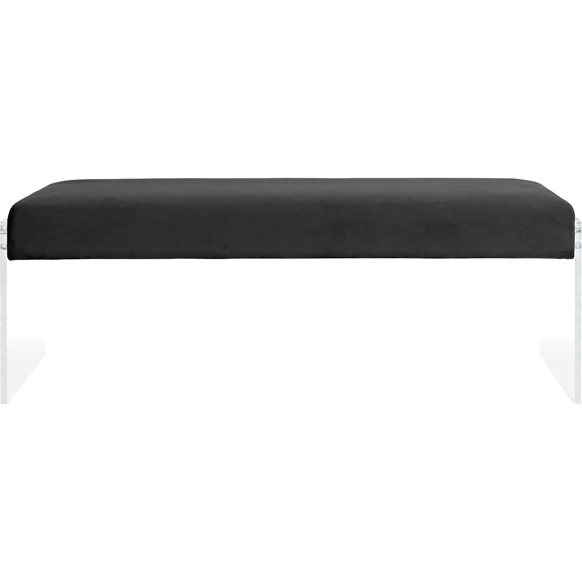 Rome Velvet Bench Black - Froy.com