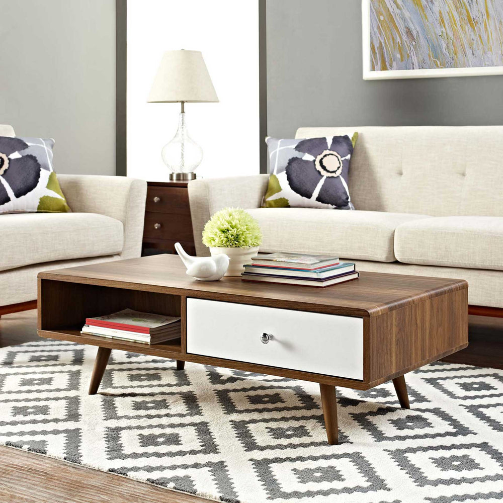 Tiffin Coffee Table Walnut/White - Froy.com