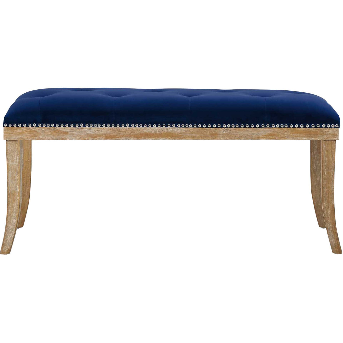 Esmeralda Velvet Bench Navy - Froy.com