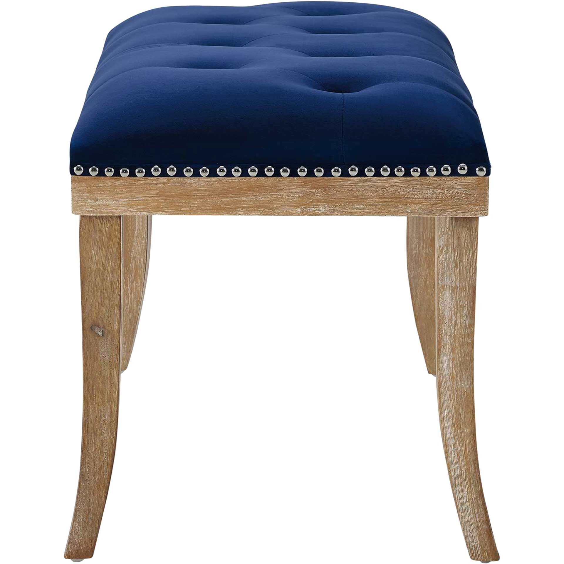 Esmeralda Velvet Bench Navy - Froy.com