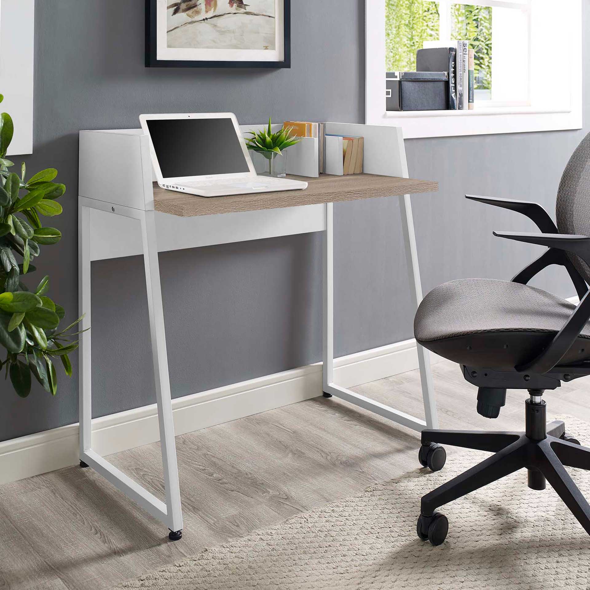 Reedy Wood Writing Desk White Natural - Froy.com