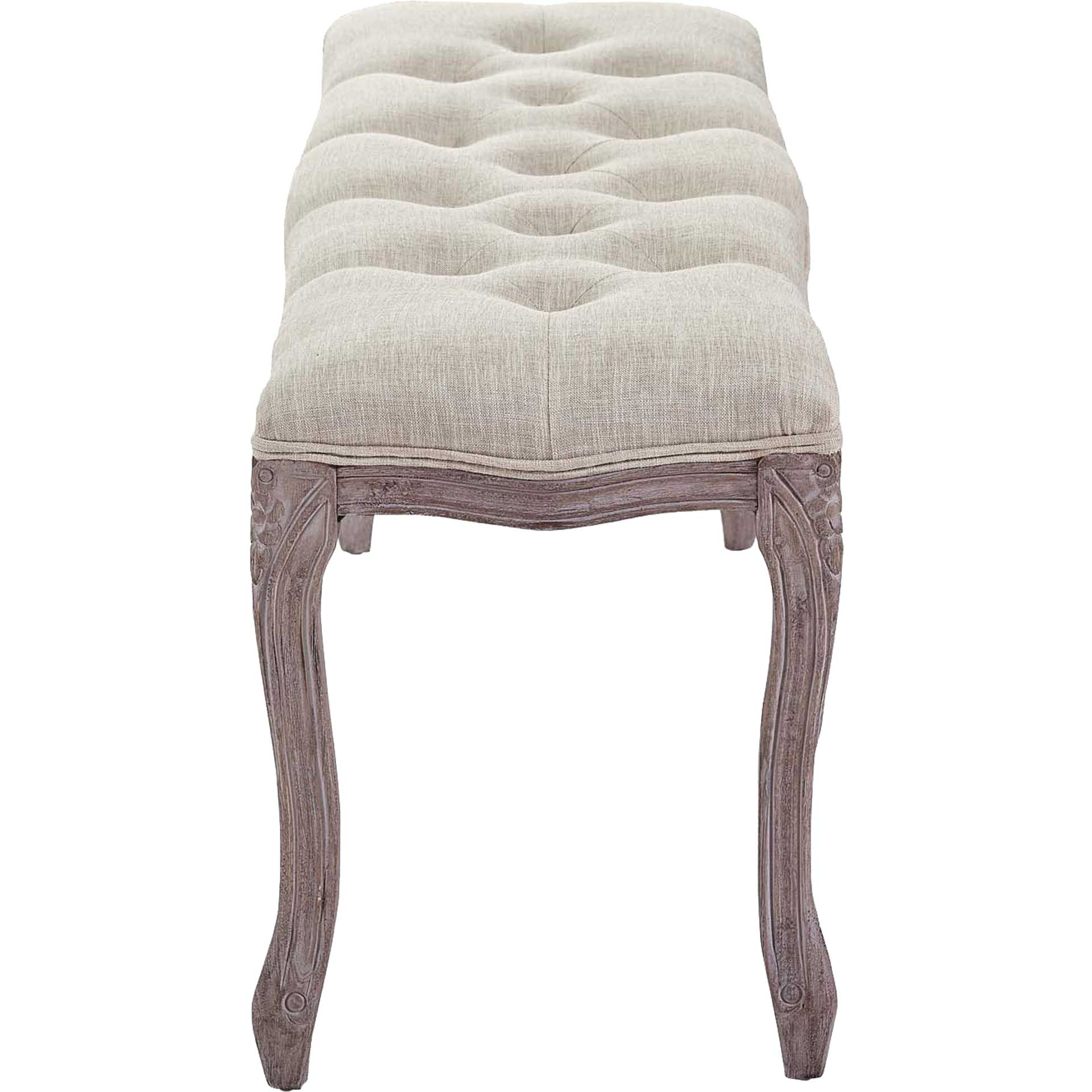 Ridge Upholstered Fabric Bench Beige - Froy.com